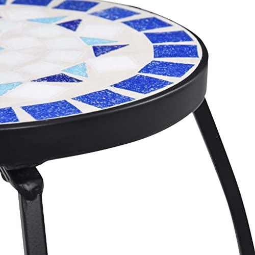 ZQQLVOO Mosaic Plant Table,Plant Rack,Plant Display Stand,Multi-Purpose Plant Stand,Flower Stands,For Backyard,Garden, Balcony,Terrace,Black White