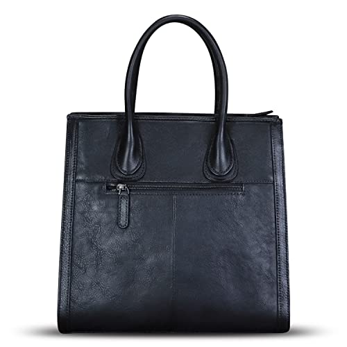 Genuine Leather Satchel for Women Embossed Leather Handbag Top Handle Handbags Handmade Purse Crossbody Work Tote Bag (Multicolor1)