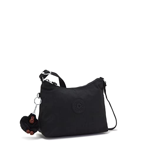 Kipling Womens Women's Gael Bag, Organize Accessories, Spacious, Adjustable Strap, Nylon Crossbody Bag, Black Tonal, 8.75 L x 6.25 H 3.25 D US