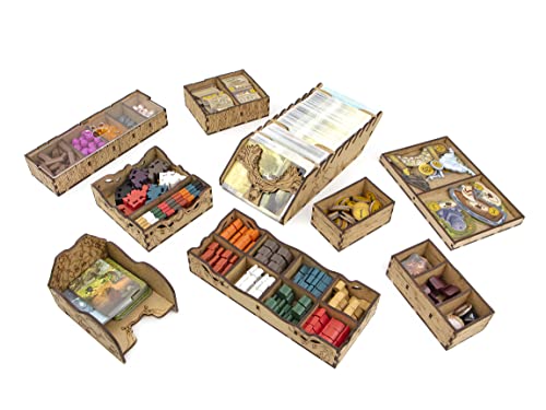 TowerRex Storage Organizer for Everdell and Expansions - Storage for Everdell - Organizer Kit Token Box Card Insert