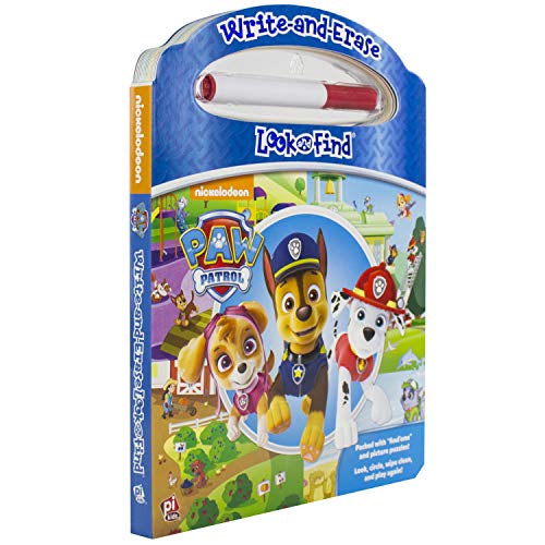 Nickelodeon - Paw Patrol - Write-and-Erase Look and Find Wipe Clean Board Book - PI Kids