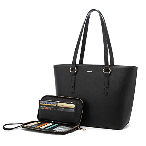 LOVEVOOK Purses and Wallet Set for Women, Work Tote Purse Shoulder Bag, Fashion Handbags with Matching Wallets Set 2 Pcs