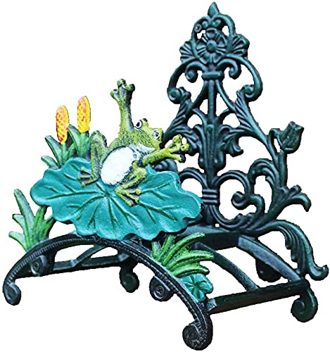 Riyyow Wall Mounted Hose Holder Heavy Duty Metal Frog Cast Iron Hose Hook Household Hose Reel Antique Garden Yard Decorative Wall Mounted Hose Butler Cast Iron Antique Design
