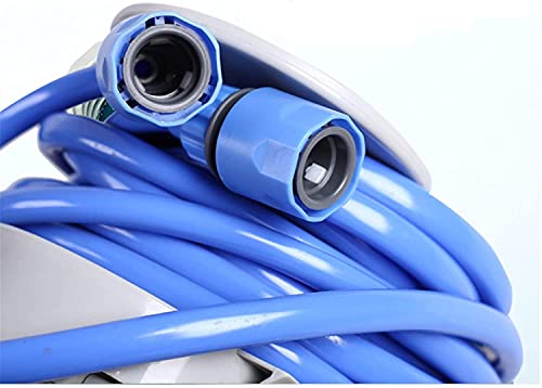 Wall Mounted Hose Holder Watering Hose Car Car Wash Water Gun Household Gardening Watering Storage Hose Reel Cast Iron (Color : Blue, Size : One Size)