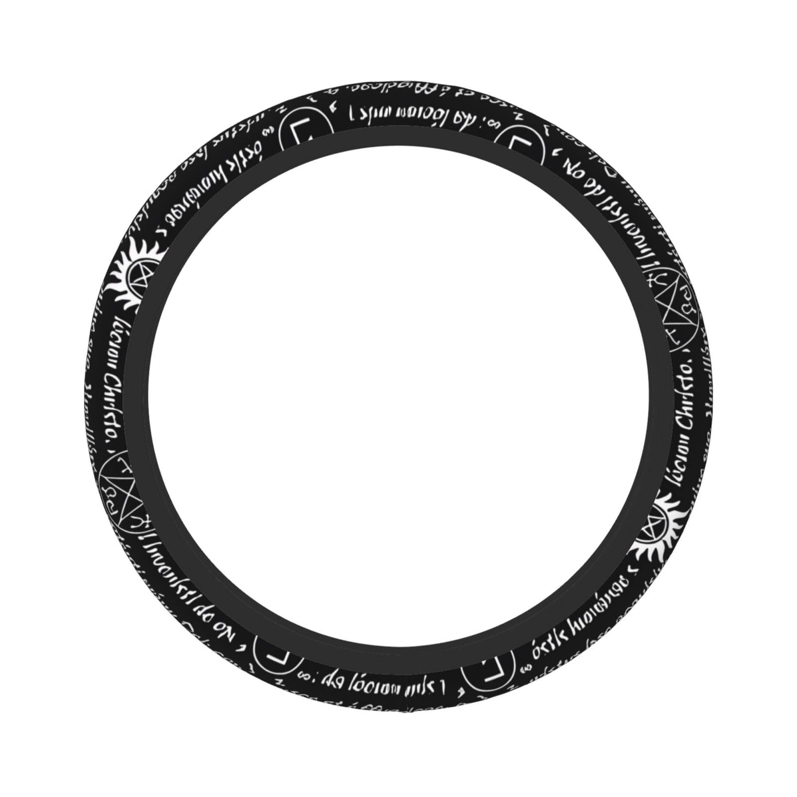 Supernatural Printed Car Steering Wheel Cover Anti-Slip Steering Wheel Protector Elastic Decoration Protector for Woman Man Car Accessories for Most Cars
