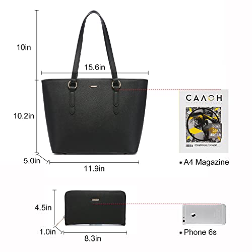 LOVEVOOK Purses and Wallet Set for Women, Work Tote Purse Shoulder Bag, Fashion Handbags with Matching Wallets Set 2 Pcs