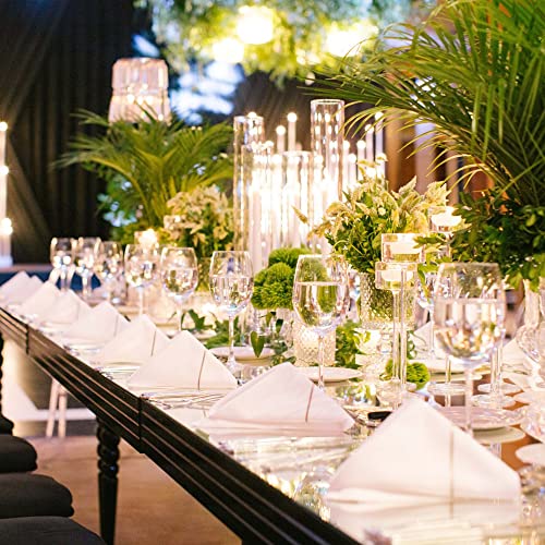 Floating Candles 2” 6 Hour White Unscented Dripless Wax Discs, Floating Candles for centerpieces, Cylinder Vases, Wedding, Party, Pool, Holiday