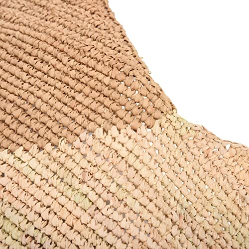 LOE JHCY Straw Bag Large Capacity Raffia Straw Handbags for Women Summer Beach Handmade Weaving Crossbody Bag for Outdoor Vacation