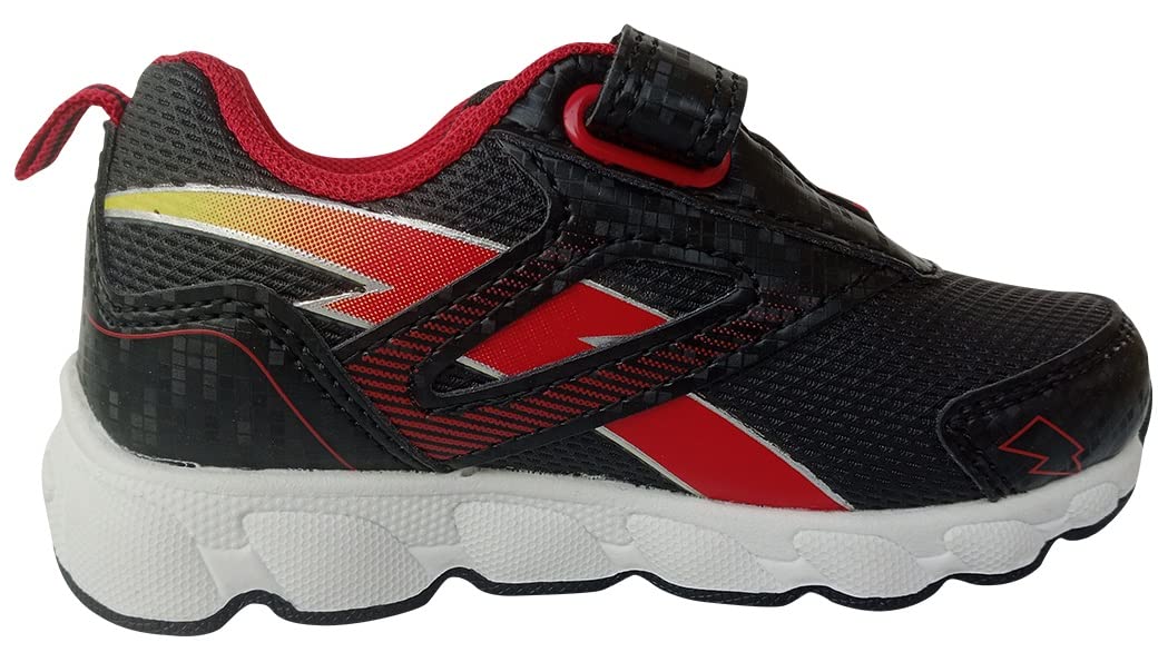 Disney Boy's Lightning McQueen Cars Light Up Sneakers (Black, Numeric_9)