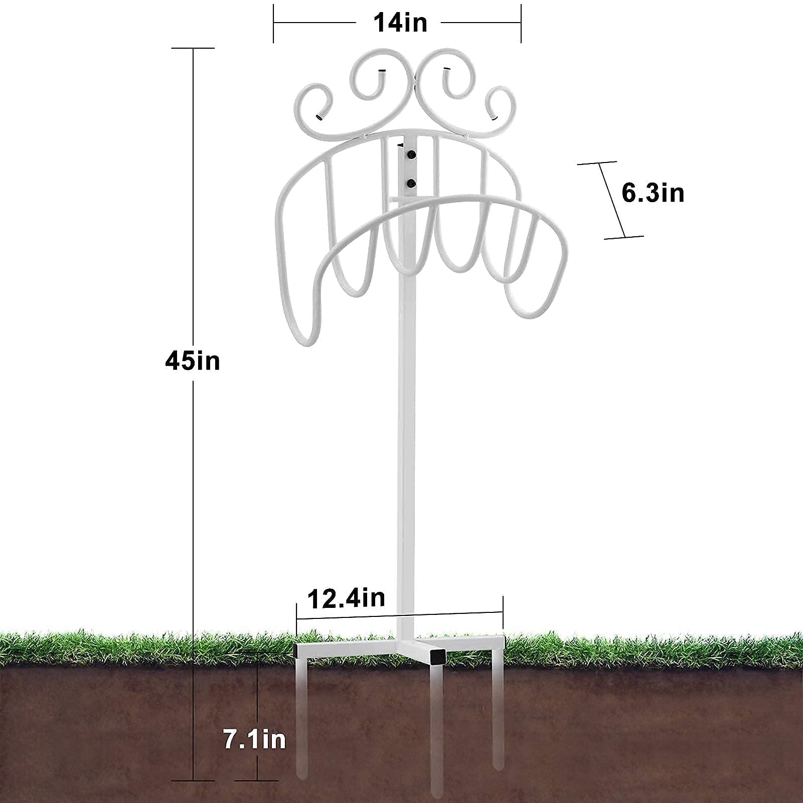 Amagabeli Garden Hose Holder White Bundle Garden Hose Holder White