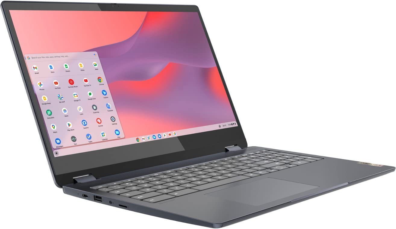 Lenovo Flex 3i 2-in-1 Chromebook, 15.6" FHD Touch-Screen Laptop. Intel Celeron N4500 Processor, 4GB RAM, 64GB eMMC+256GB Card, Intel UHD Graphics, Chrome OS, Abyss Blue, JVQ MP