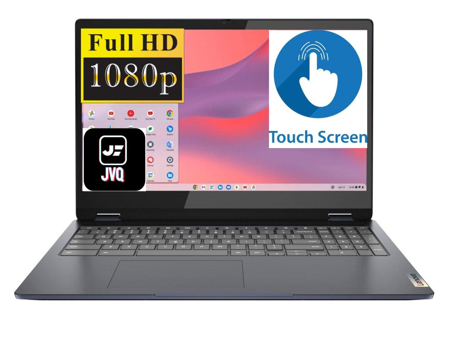Lenovo Flex 3i 2-in-1 Chromebook, 15.6" FHD Touch-Screen Laptop. Intel Celeron N4500 Processor, 4GB RAM, 64GB eMMC+256GB Card, Intel UHD Graphics, Chrome OS, Abyss Blue, JVQ MP