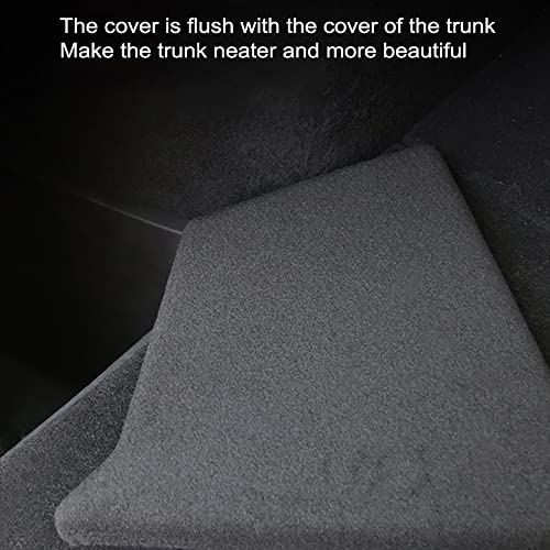 TOTMOX Car Rear Trunk Organizer Storage Boxs with Cover Compatible with Tesla Model Y 2020 2021 2022