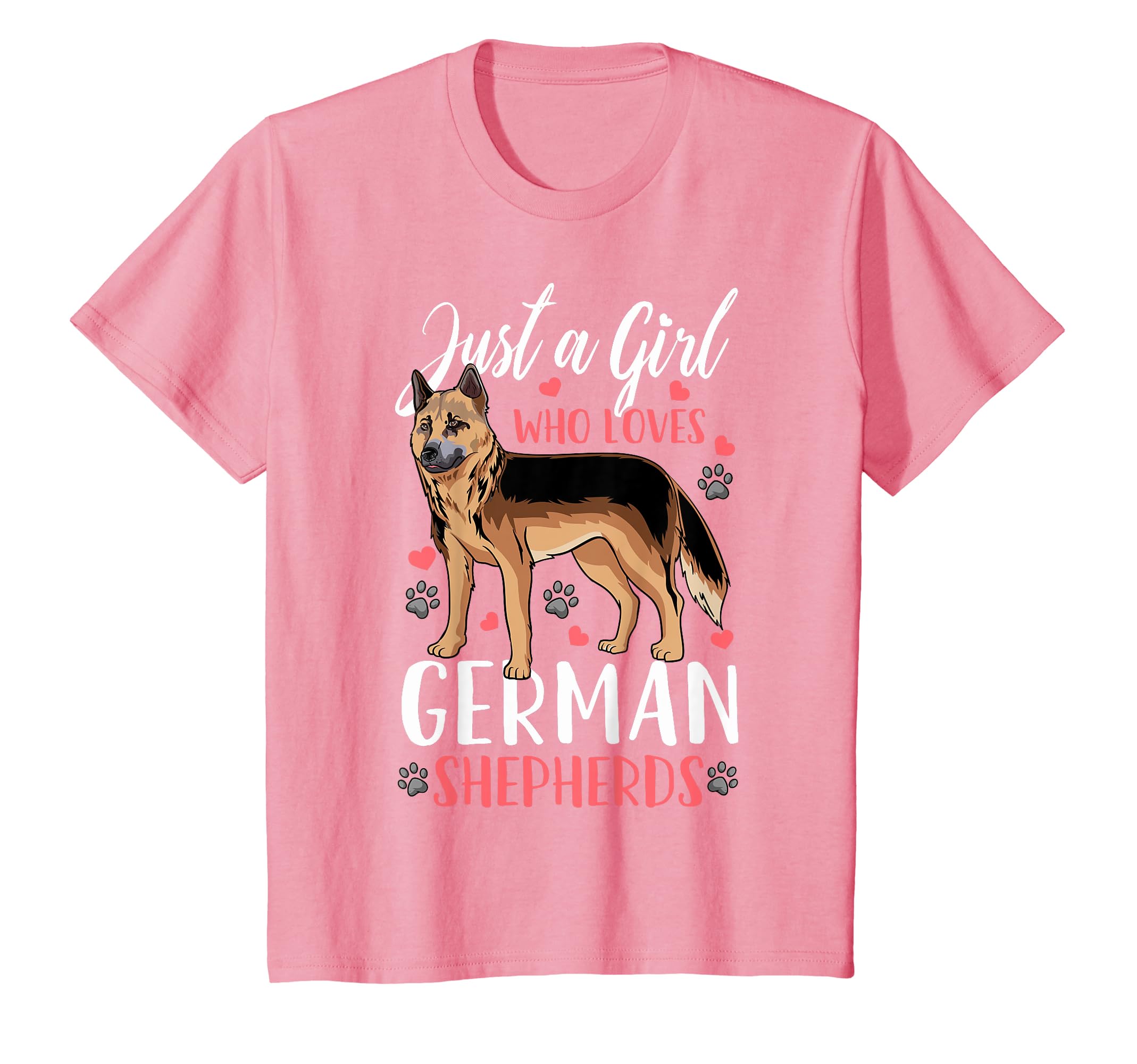 Kids German Shepherd Just A Girl Who Loves German Shepherds Gift T-Shirt