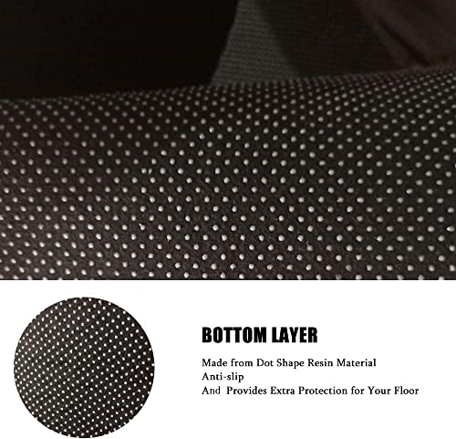 Customized Chair Mat for Carpet Personalized Add Your Own Logo Image Text Photo Area Carpet Anti Slip Washable Decorative Door Mat for Home Garden Office, Black, 47 Inches