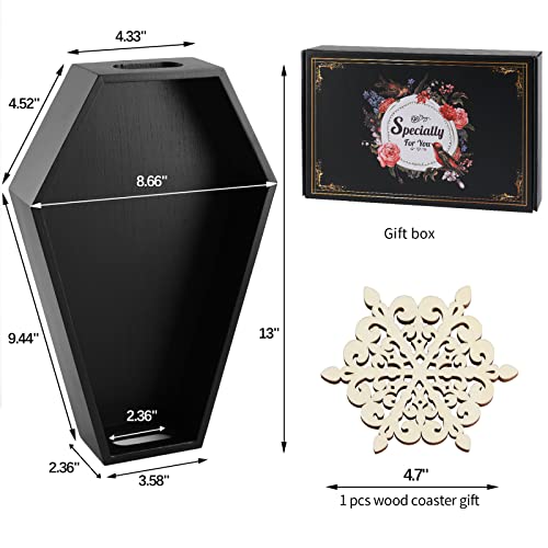 Goargif Coffin Tray,Wood Coffin Tray,Coffin Shape Serving Tray,Spooky Black Goth Decor Tray,Goth Candy Tray,Halloween Creepy Goth Decor Tray,Coffin Shelf,Black Goth Decor Tray,Goth Home Decor
