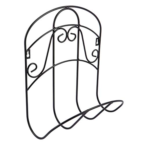 ERINGOGO 1 Set Hose Wrought Iron Frame Garden Hose Hanging Hook Water Hose Bulter Hose Storage Wall Mount Heavy Duty Garden Hose Hanger Shelving Brackets Hose Storage Rack Water