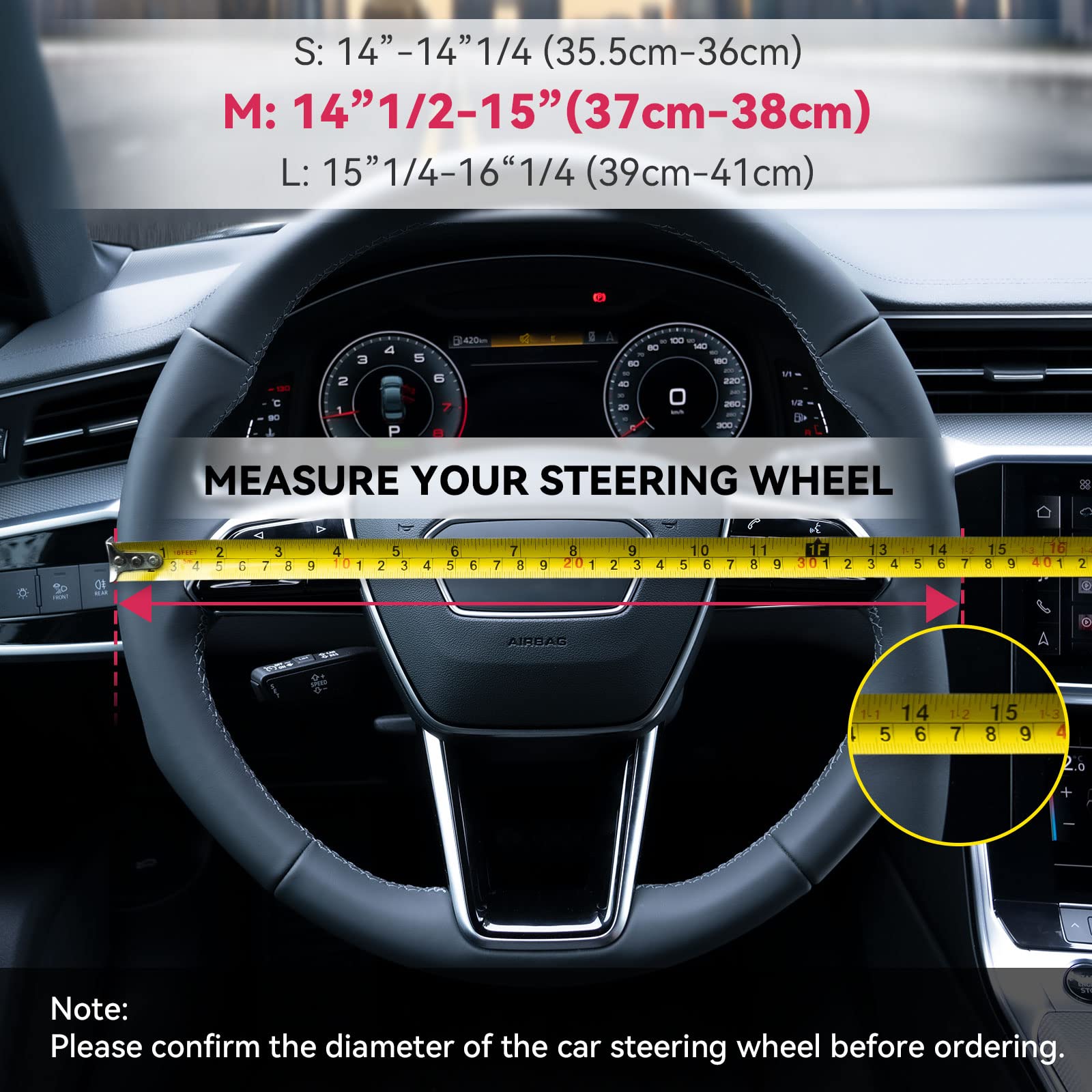 Limsas Boho Steering Wheel Cover Elastic Microfiber for Women, Universal Fit 15 inch Car SUV, Hippie Style Protector Cover, Anti-Slip, Breathable, Absorbing Sweat - 01