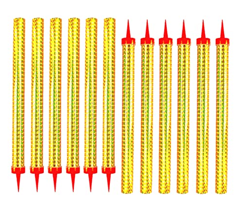 12pcs Gold Candles Holder,Suitable for Birthday Candles Wedding Party and Cake Decoration Birthday Party, Night Club