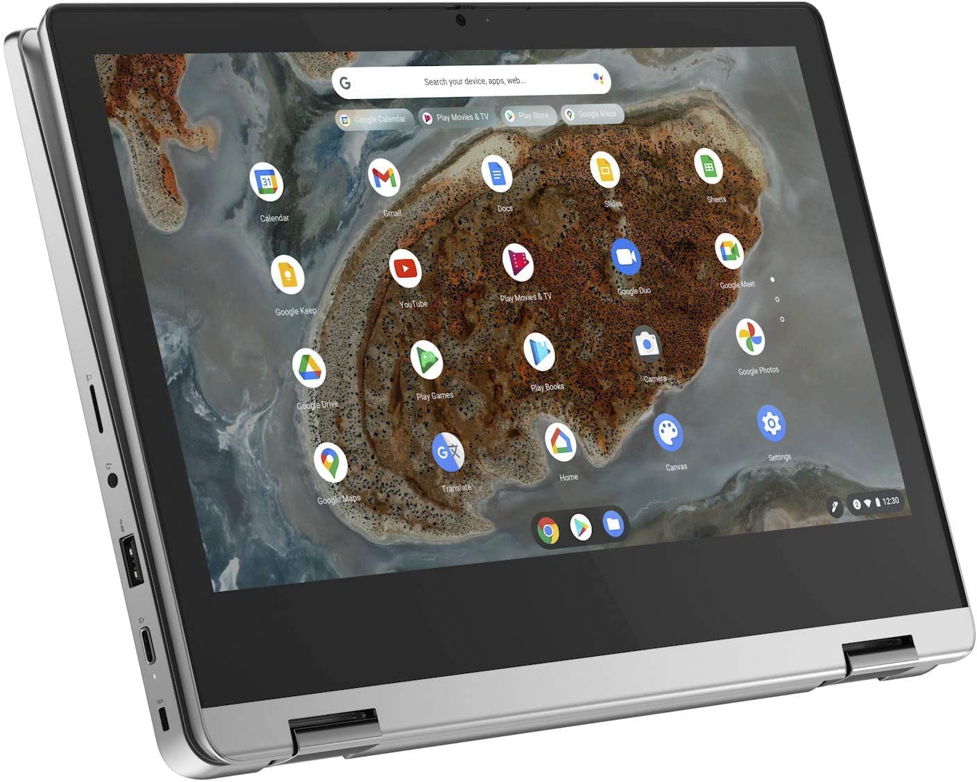 Lenovo Flex 3 2-in-1 11.6" HD Touchscreen Chromebook Laptop, Mediatek MT8183 Processor, 4GB RAM 32GB eMMC, Bluetooth, Wi-Fi, HD Audio, Chrome OS, Arctic Grey