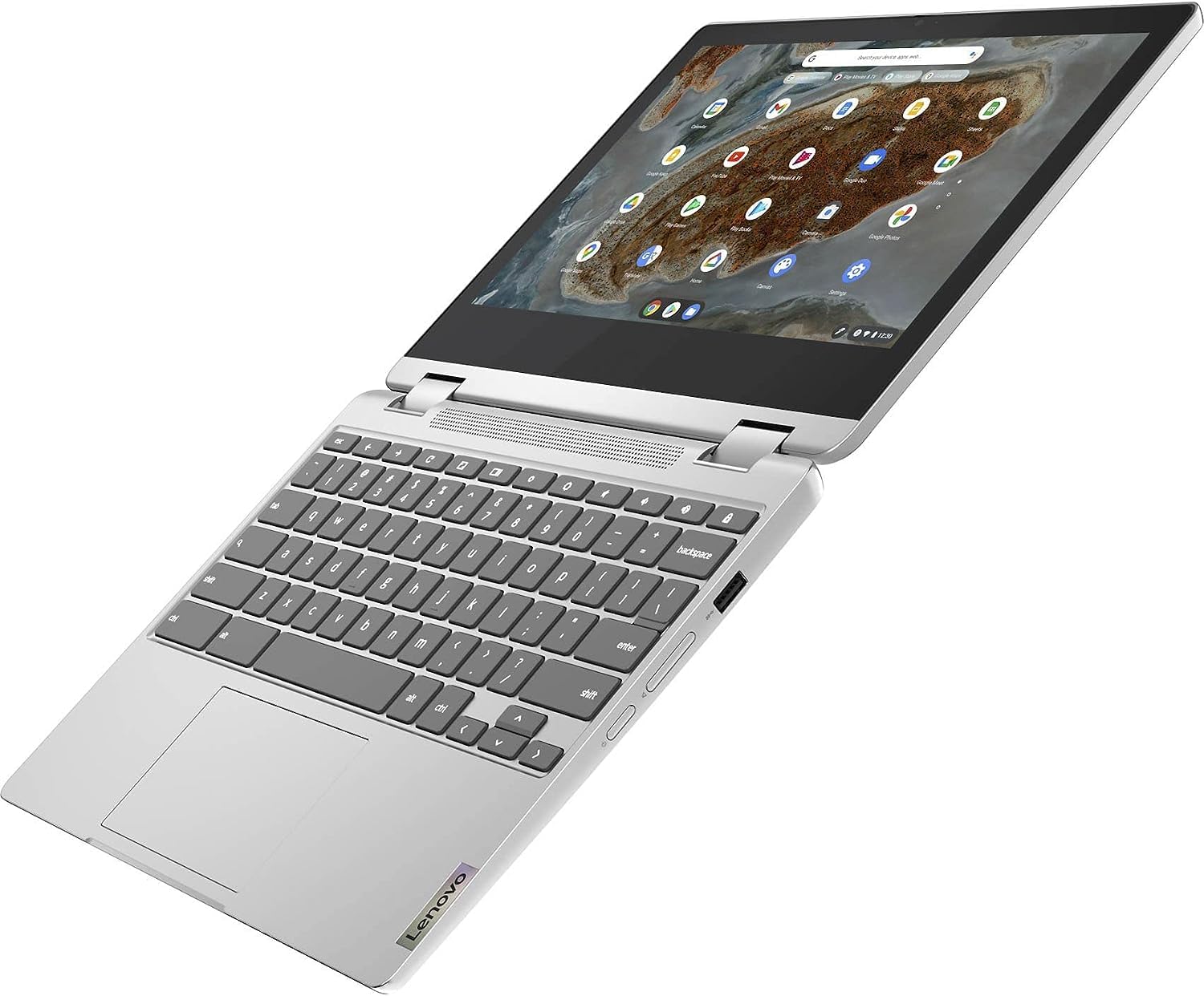 Lenovo Flex 3 2-in-1 11.6" HD Touchscreen Chromebook Laptop, Mediatek MT8183 Processor, 4GB RAM 32GB eMMC, Bluetooth, Wi-Fi, HD Audio, Chrome OS, Arctic Grey