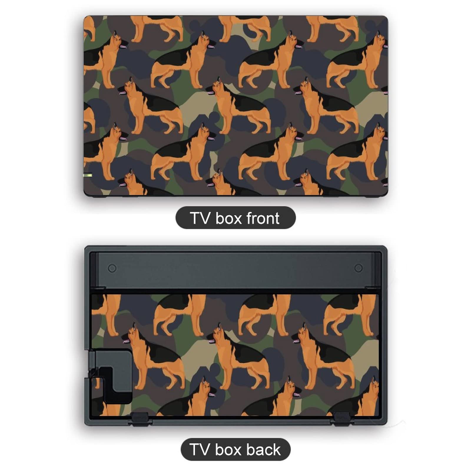 Camo German Shepherd Decal Stickers Cover Skin Full Wrap FacePlate Stickers Compatible with Switch for Switch Lite