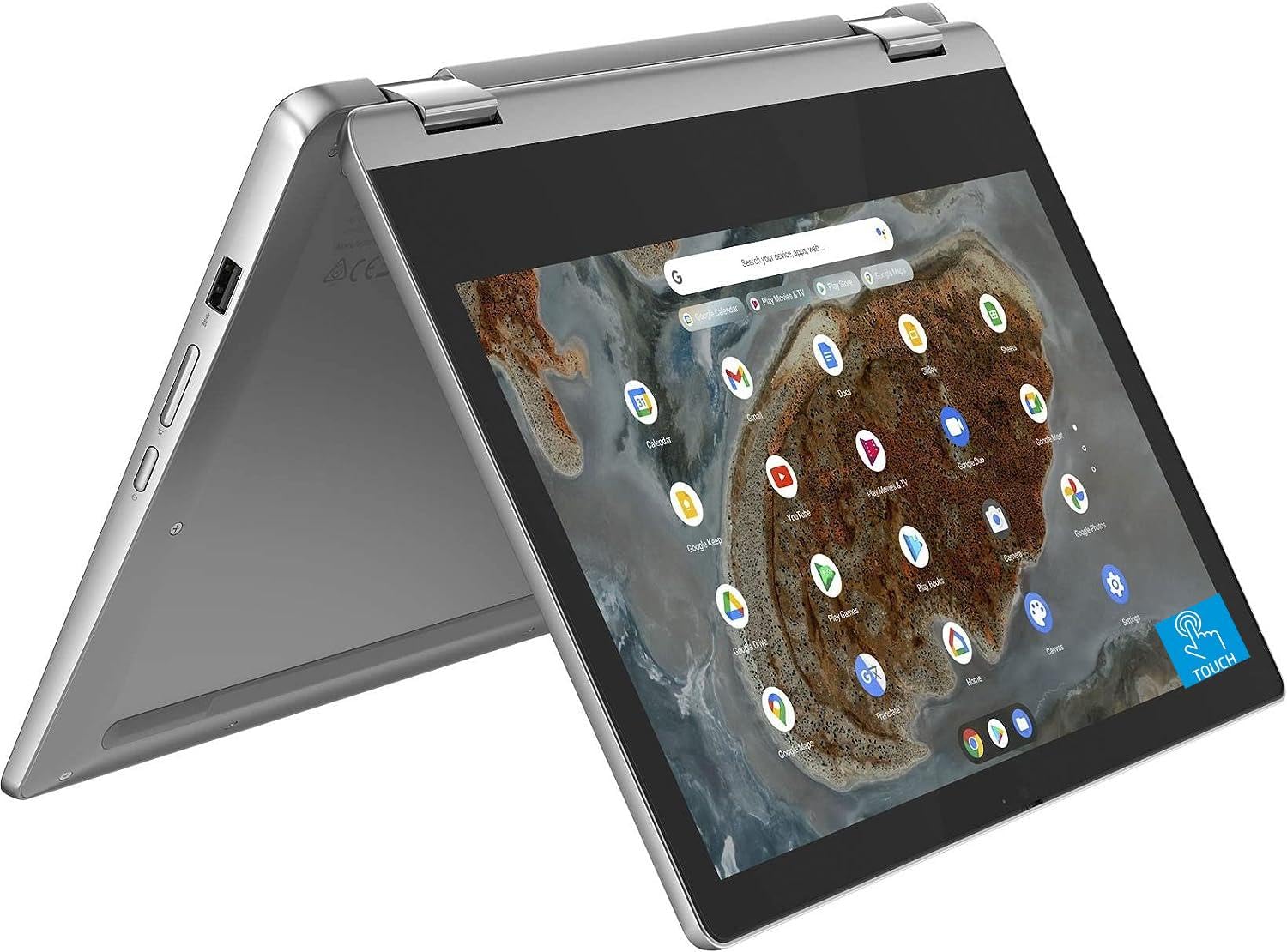 Lenovo Flex 3 2-in-1 11.6" HD Touchscreen Chromebook Laptop, Mediatek MT8183 Processor, 4GB RAM 32GB eMMC, Bluetooth, Wi-Fi, HD Audio, Chrome OS, Arctic Grey