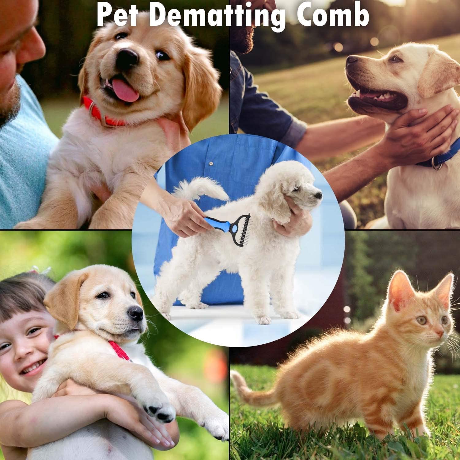 Equigroomer Double Sided Dog Brush for Shedding & Grooming, German Shepherd & Cats