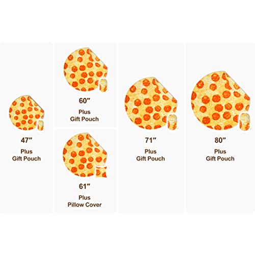 Bnuitland Pizza Funny Blanket,290 GSM Double Sided Giant Funny Realistic Food Blanket, Novelty Funny Blanket for Adults and Kids, Super Soft Flannel Throw