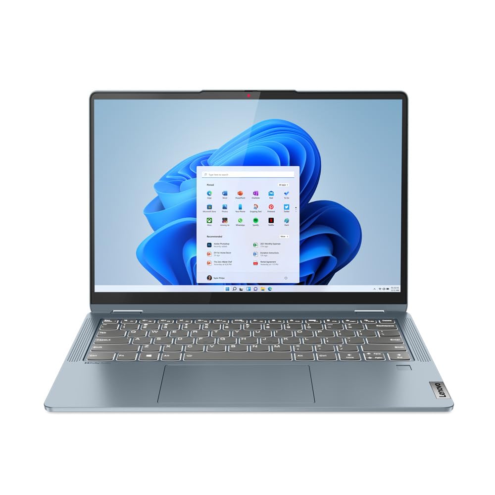 Lenovo Flex 7 14IRU8 | 14" 2.2K IPS Touch Laptop | Core i7-1355U | 16GB LPDDR4x RAM | 1TB NVMe M.2 SSD | Backlit Keyboard | Wi-Fi 6E | FHD Camera | Stone Blue | Windows 11 Home (Renewed)