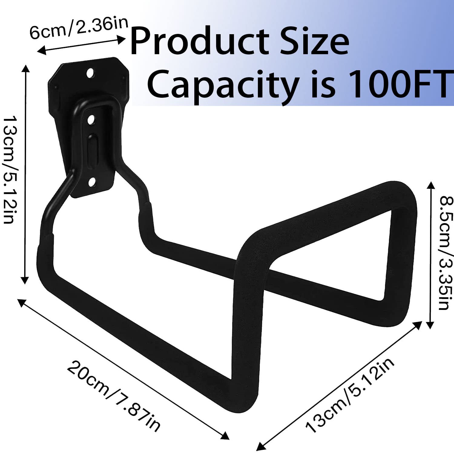 BEIIMPKLU Garden Hose Holder - Heavy Duty Hose Hanger Wall Mount, Water Hose Holder for Outside Yard, Metal Hose Hooks For Garden Hose, Extension Hose