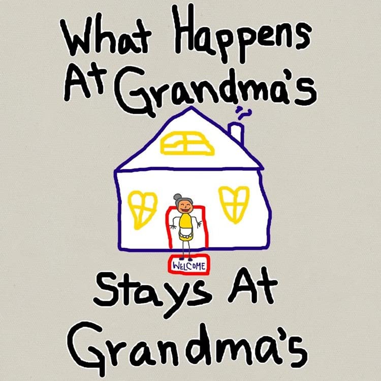 CafePress What Happens At Grandmas Canvas Tote Top Zipper Closure