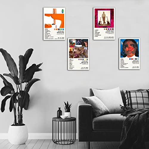 Tinysea Steve Lacy Music Album Poster 4pcs 08x12inches Unframed Canvas Wall Art For Room Aesthetic Gift For Funs