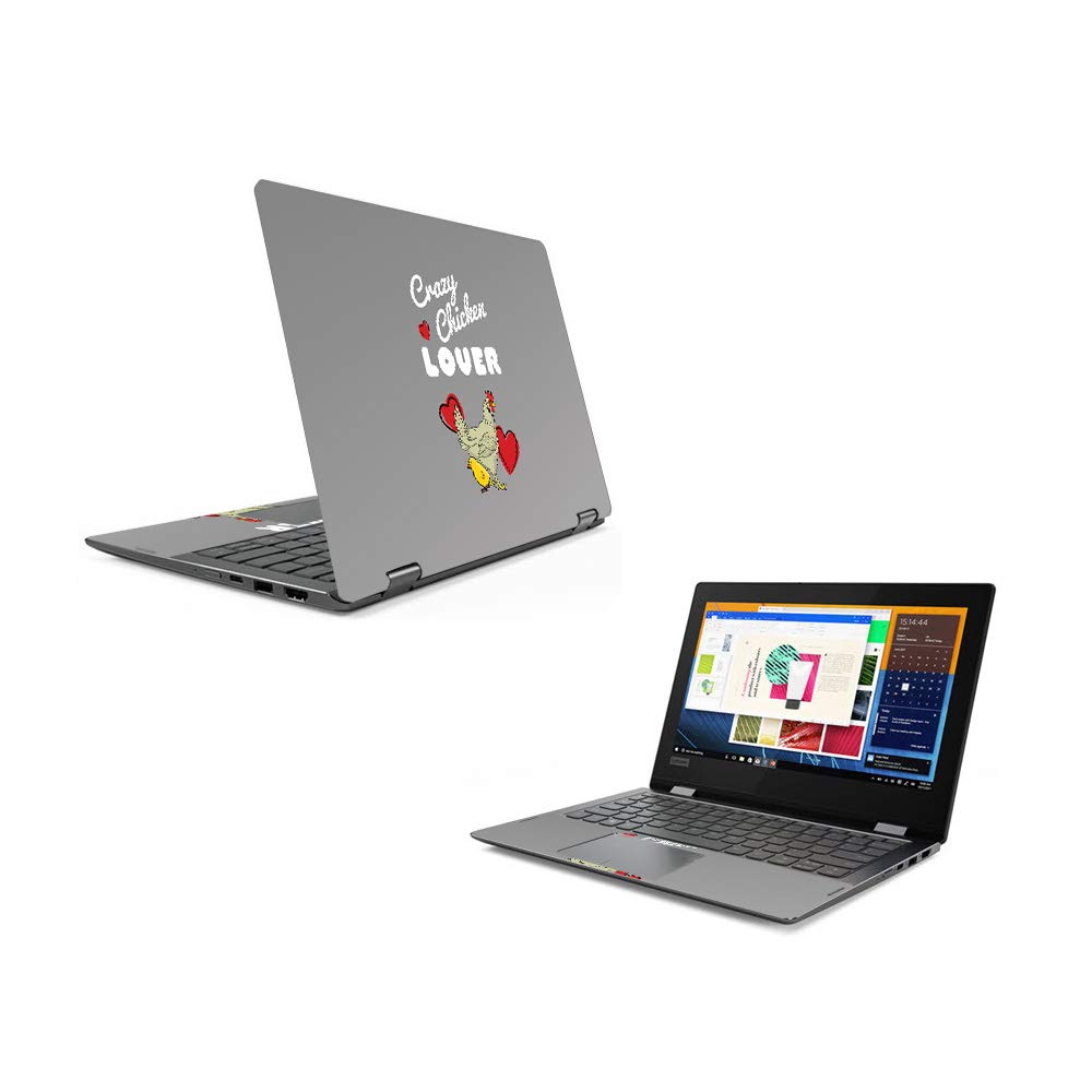 MightySkins Skin Compatible with Lenovo Flex 6 11" (2018) - Crazy Chicken Lover | Protective, Durable, and Unique Vinyl Decal wrap Cover | Easy to Apply, Remove, and Change Styles | Made in The USA