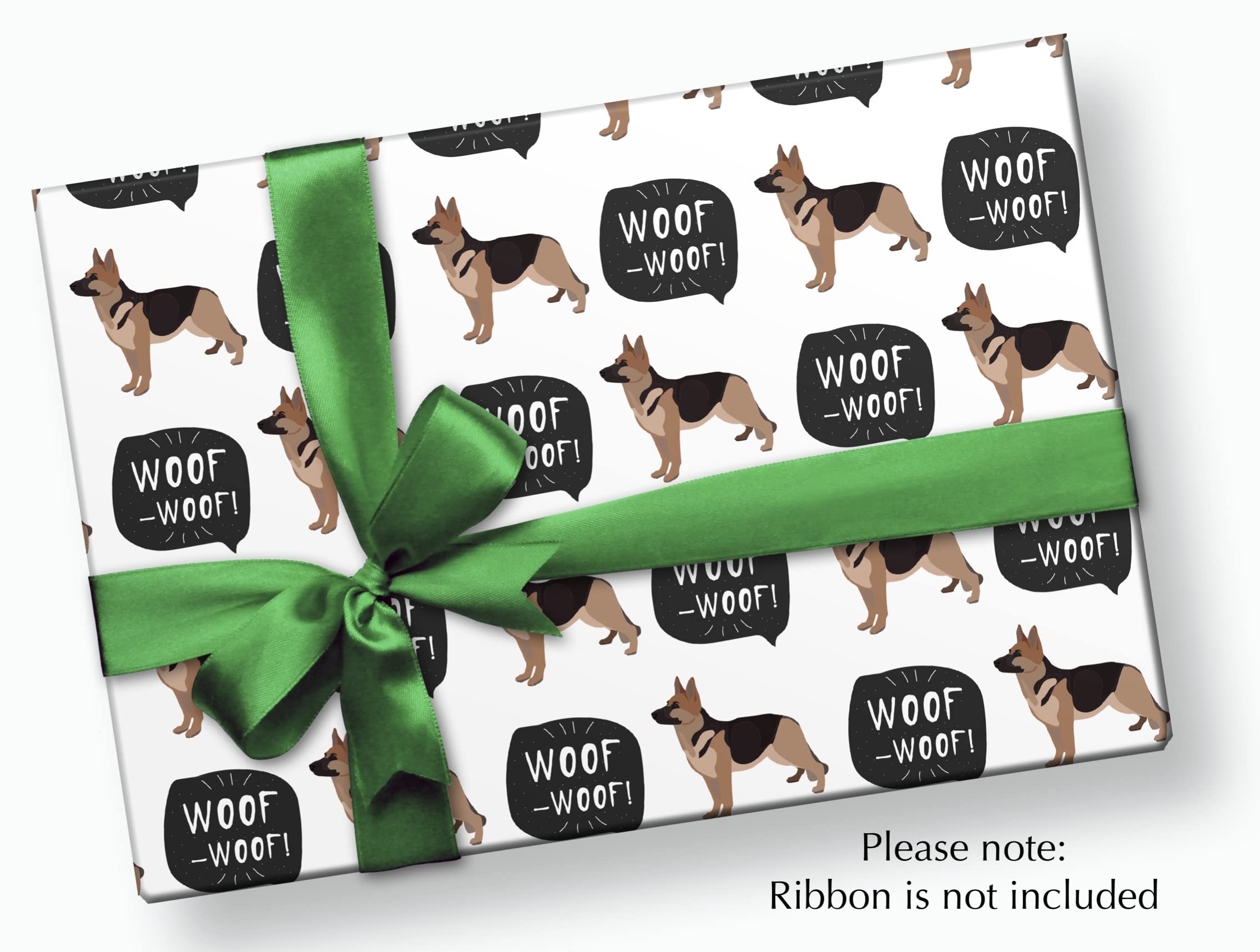 German Shepherd Dog Wrapping Paper Animal Pet Gift Wrap 30 x 20 Inch (3 Sheets)