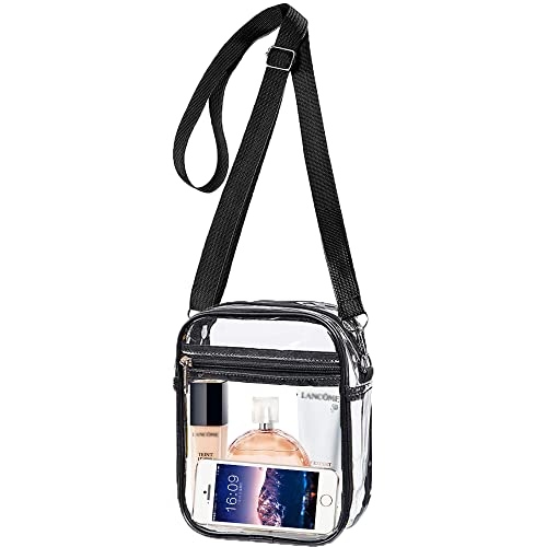 Clear Purse Bag Stadium Approved,Small See Through Sling Crossbody Bag For Women,Transparent Handbag For Concerts Sports Events Festivals Prom Party Present