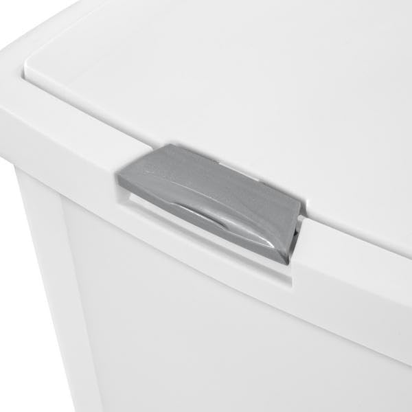 Sterilite 10458004 Touch Can, 13 Gallon, White