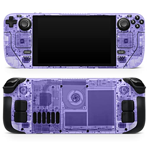 Design Skinz Premium Full-Body Cover Wrap Decal Vinyl Protective Skin-Kit Compatible with The Steam Deck Handheld Gaming Computer (Purple XRAY Internals)