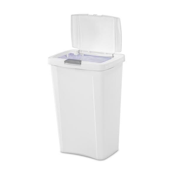 Sterilite 10458004 Touch Can, 13 Gallon, White