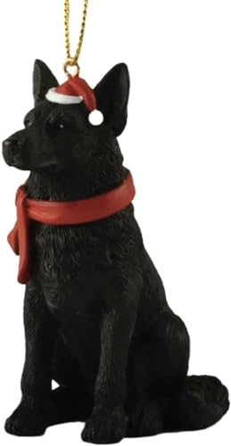 Black German Shepherd Ornament - Ornament for Christmas Tree - Holiday Stocking Stuffer - Festive Holiday Ornament