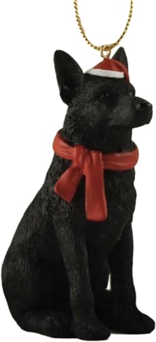 Black German Shepherd Ornament - Ornament for Christmas Tree - Holiday Stocking Stuffer - Festive Holiday Ornament