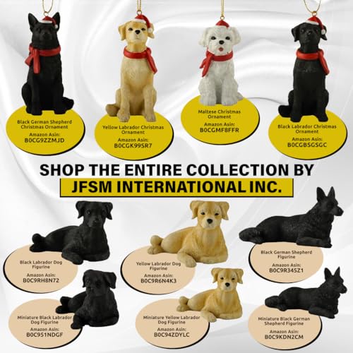 Black German Shepherd Ornament - Ornament for Christmas Tree - Holiday Stocking Stuffer - Festive Holiday Ornament