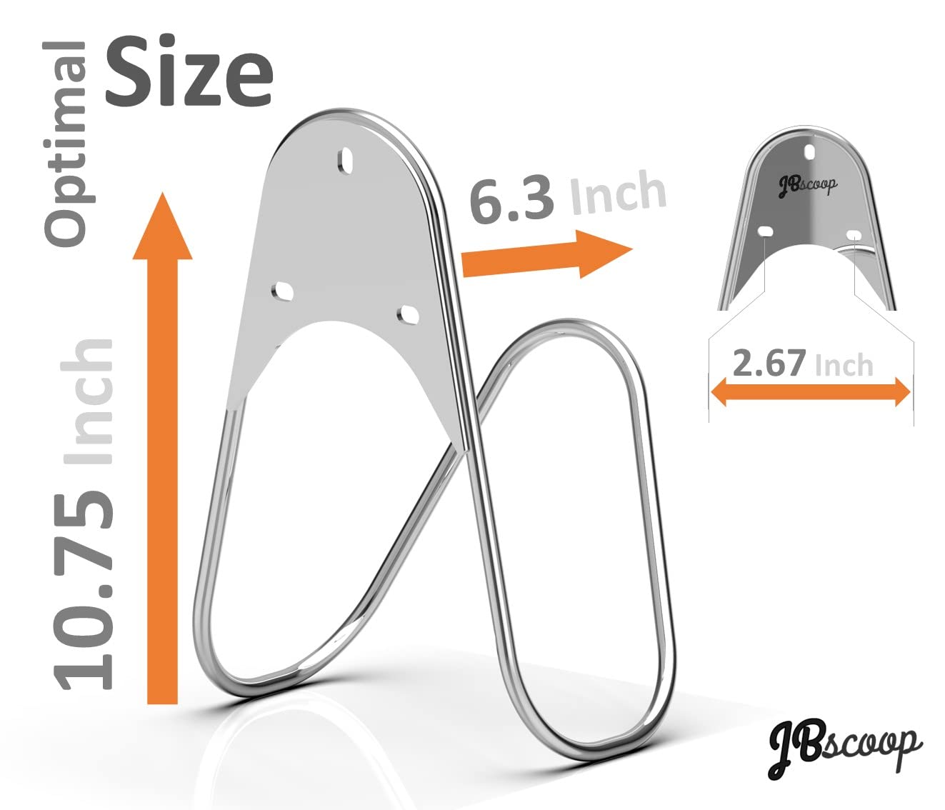 JBscoop Garden Hose Holder Stainless Steel Small Wall Mount Garden Hose Hook, Ideal for Water, Air, Hydraulic Hose, Ropes, Extension Cords Heavy Duty & Rust Proof