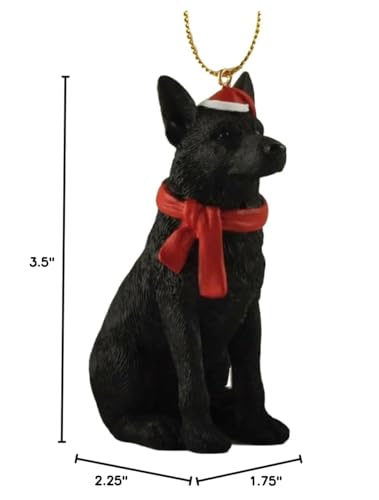 Black German Shepherd Ornament - Ornament for Christmas Tree - Holiday Stocking Stuffer - Festive Holiday Ornament