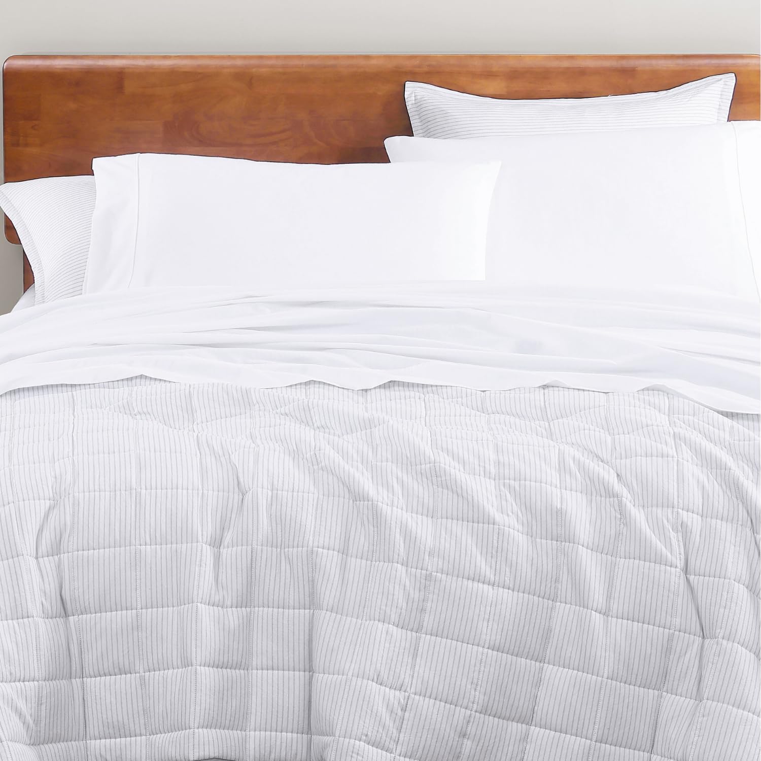 100% Organic Cotton Queen Sheets, 4-Piece bed sheets for Queen Size Bed Percale Weave Ultra Soft Best Bedding Sheets for Bed, Breathable, Fits Mattress Upto 15" Deep - White Queen Sheet Set