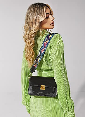LL LOPPOP Small Retro Split Genuine Leather Crossbody Shoulder Bag for Women, Clutch Square Purses Handbags with Two Adjustable Straps 204204