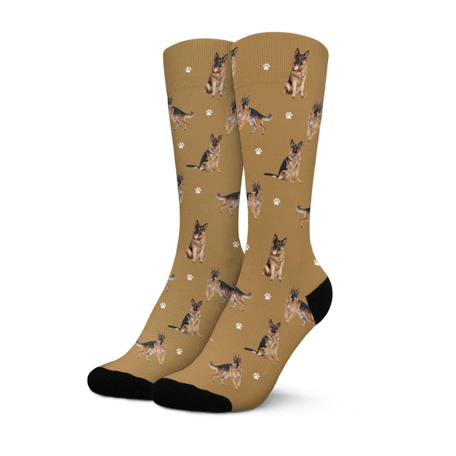 Subvise Funny German Shepherd Dog Crew Socks,Personalized Pet Athletic Winter Socks for Men Women (German Shepherd)