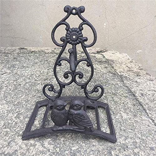 Small Garden cast Iron Water Pipe Rack Bird Faucet Wrought Iron Water Pipe Bracket Garden Drain Pipe Shelf Gardening-Duck (Color : C)