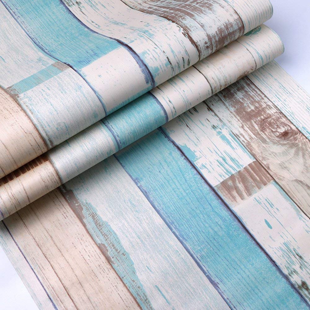 GLOW4U Decorative Wood Panel Pattern Contact Paper Self Adhesive Shelf Liner for Kitchen Cabinet Countertop Shelves Table Furniture Craft Door Wall Decal 17.7 Inch by 16 Feet