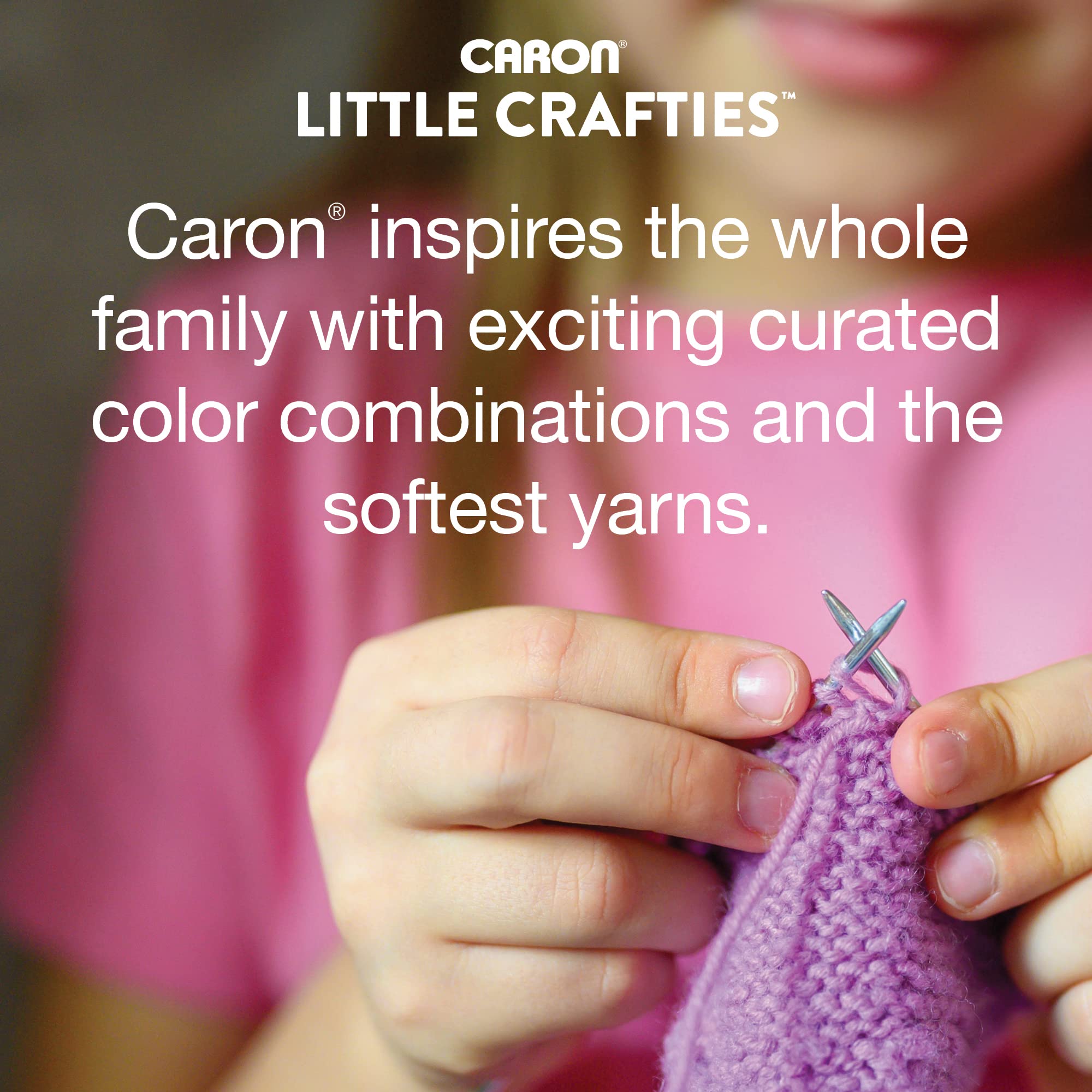 Caron® Little Crafties™ 20 Assorted Acrylic Yarn Skeins 63yd Each for Knitting and Crochet Projects, Multipack Starter Kit